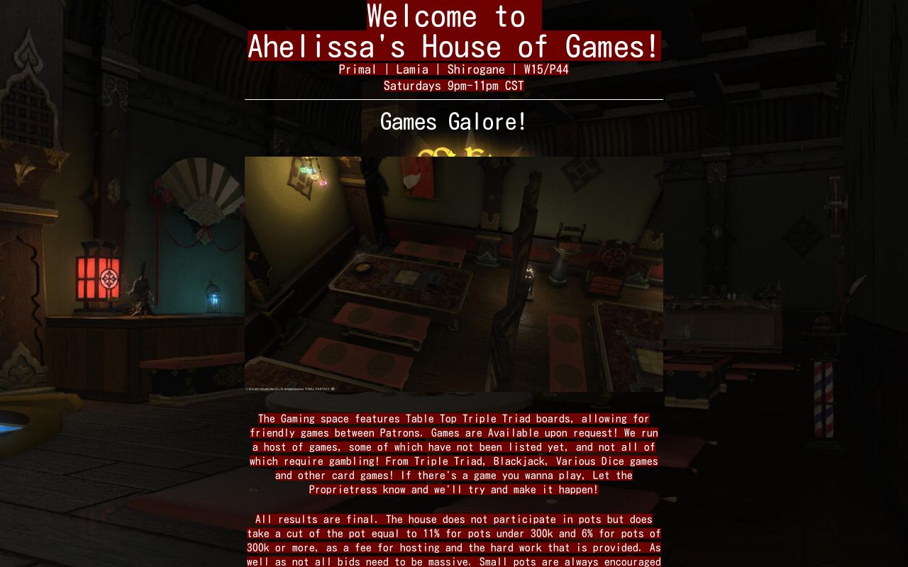 House of Games - The Gambling Room